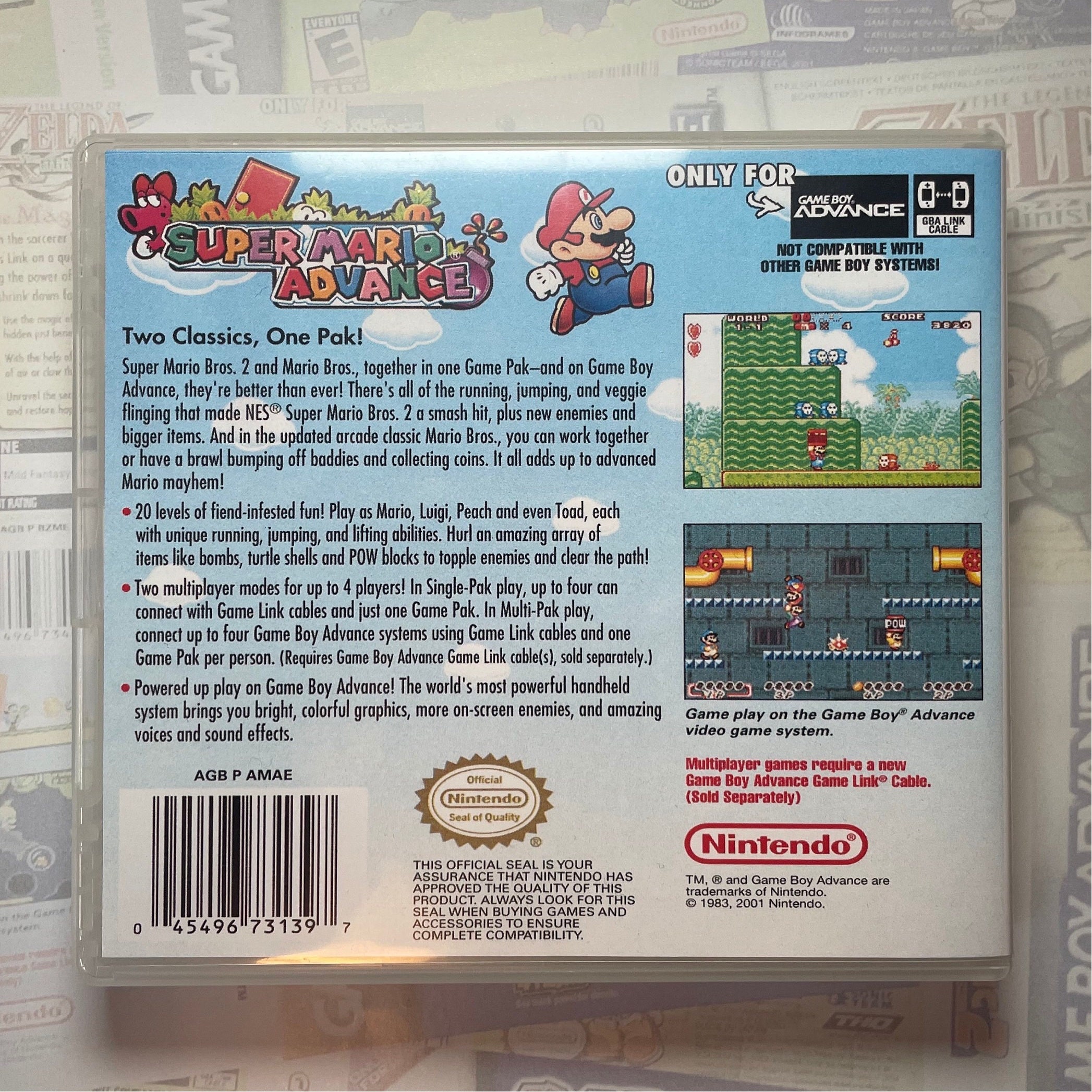 Super Mario Advance GBA Box Art for Clear DS Case print Only - Etsy
