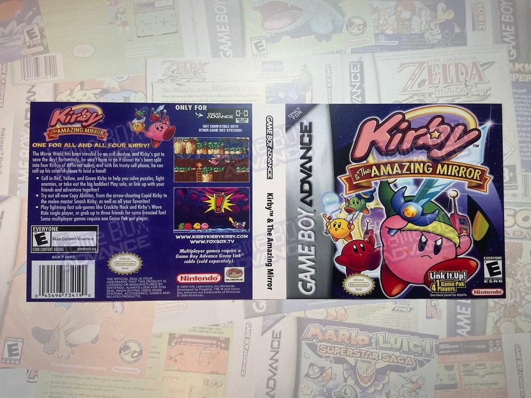 Kirby and the Amazing Mirror GBA Box Art for Clear DS Case (print Only ...