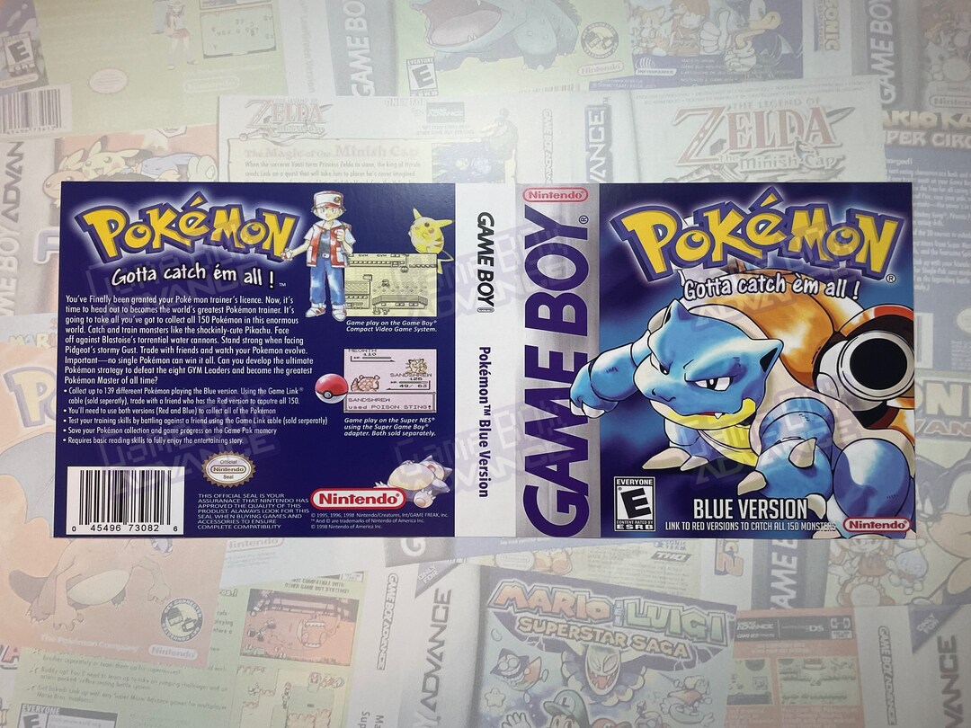 Pokémon Blue GB Box Art for Clear DS Case (print Only) - Etsy