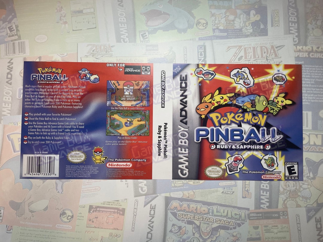 Pokemon Pinball GBA Box Art for Clear DS Case print Only - Etsy