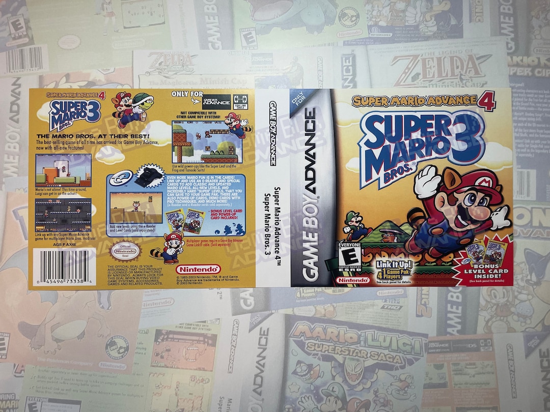 Super Mario Advance 4 GBA Box Art for Clear DS Case print Only - Etsy