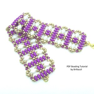PDF Dallas Tutorial, Beaded Tutorial, Superduo Bracelet Tutorial, Superduo Pattern, Diamonduo ...