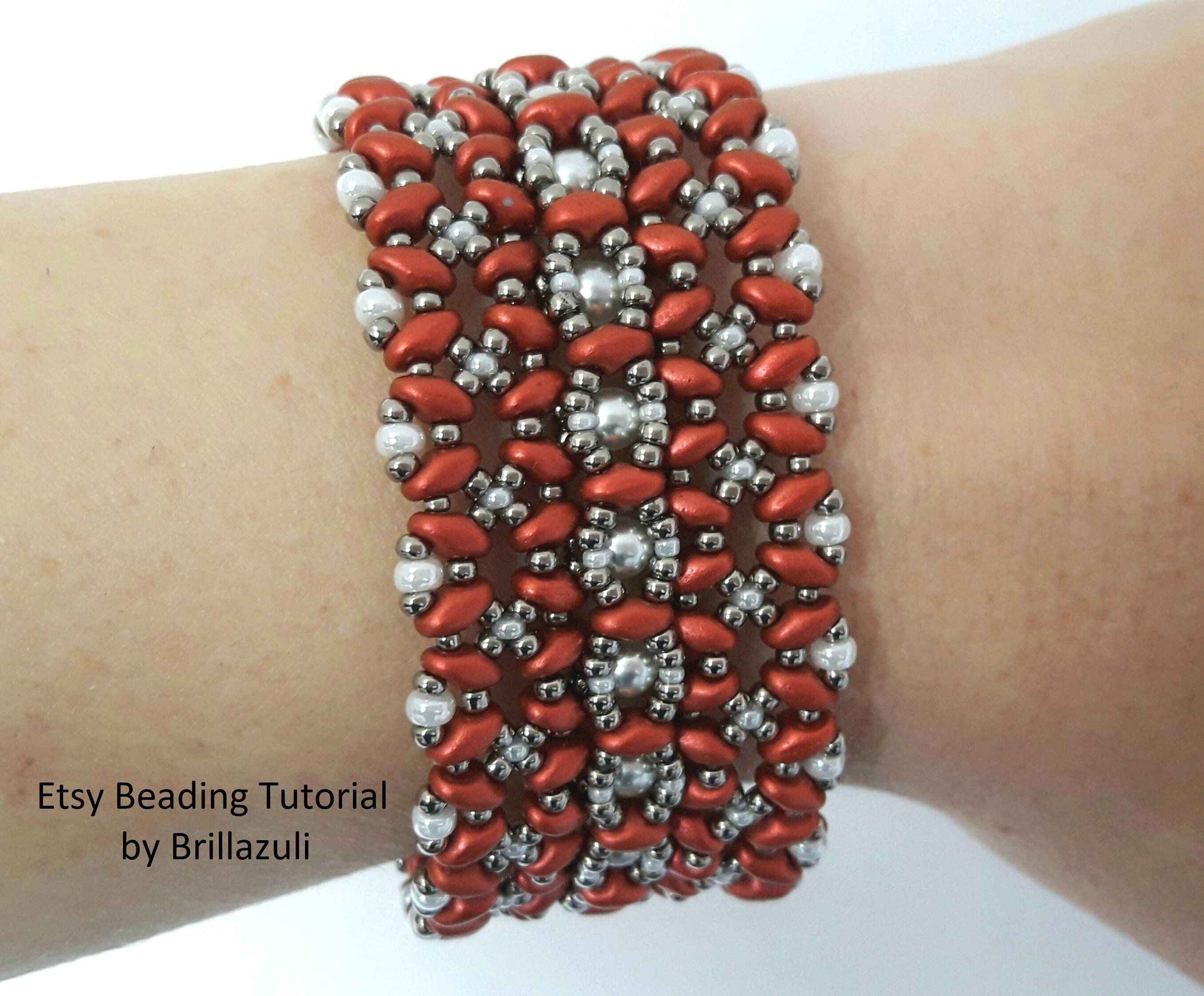 PDF Veline Pattern, Beading Tutorial, Beading Pattern, Superduo Tutorial, Superduo Pattern ...