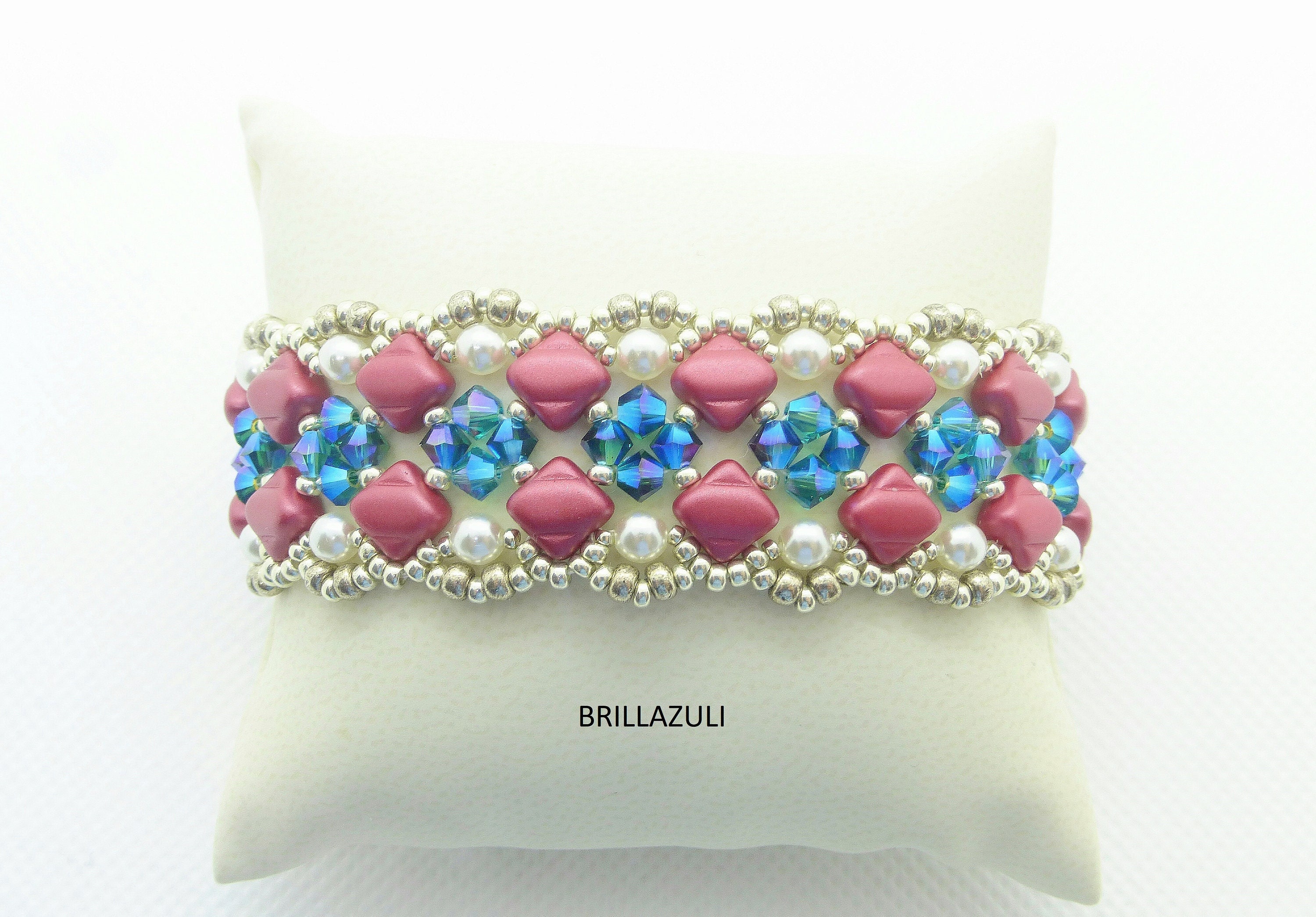Montana Bracelet Pattern: Silky Beads, Bicone (pdf Tutorial) - Etsy