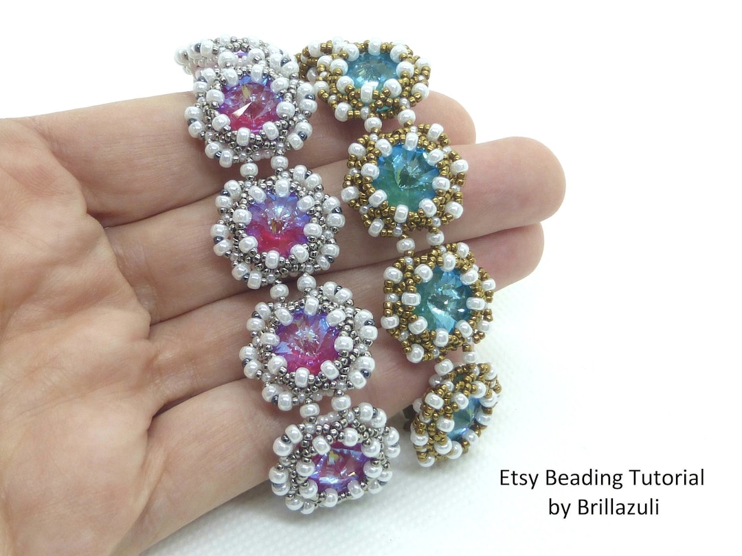 PDF Rivalia Beading Tutorial, Rivoli Tutorial, Rivoli Pattern, Bracelet ...