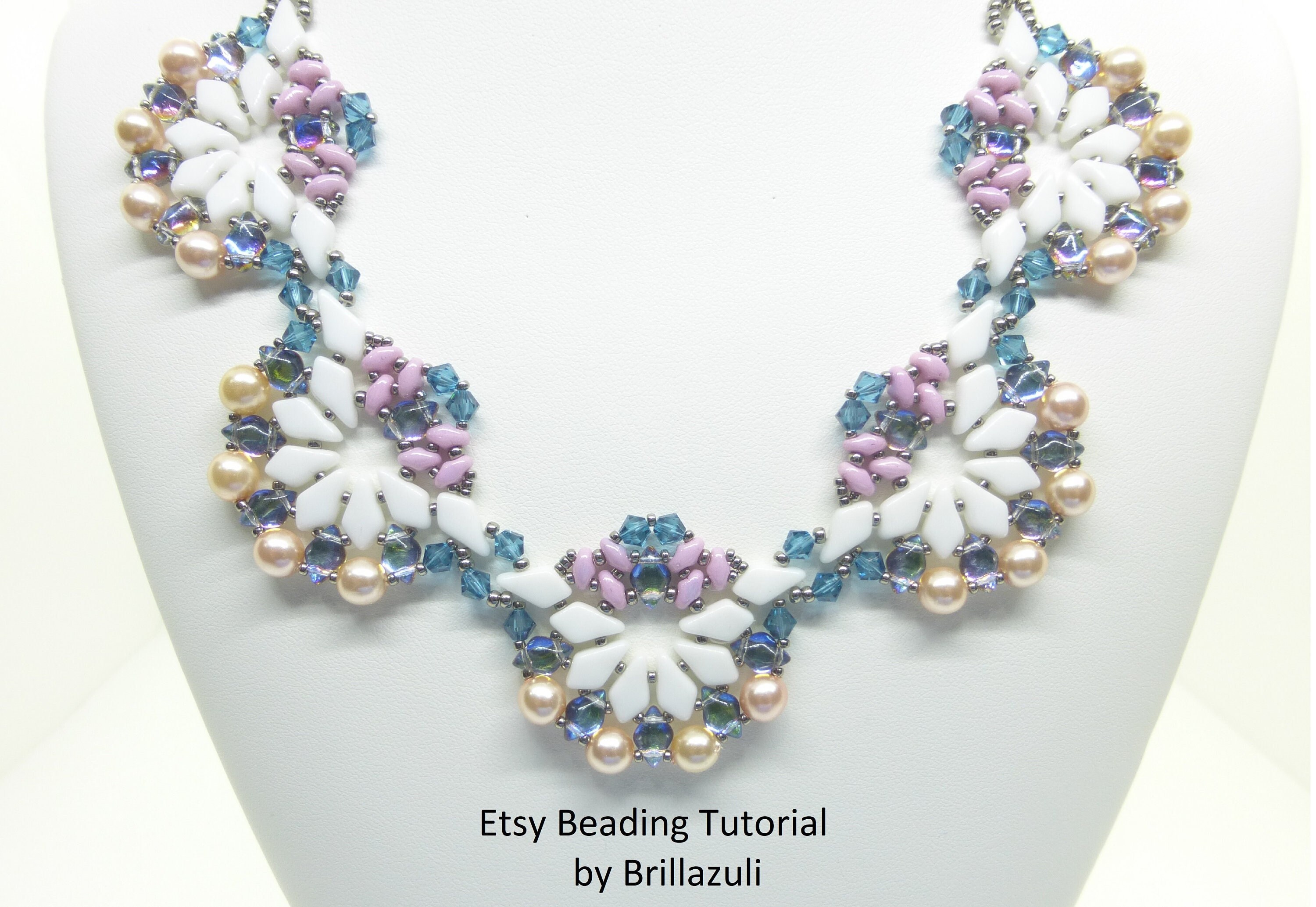 Pdf Coachella Tutorial, Necklace Beading Pattern, Kite Beads Pattern ...