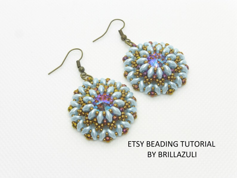 PDF Isaza Tutorial, Necklace Beading Pattern, Superduo Tutorial, 14 Mm Rivoli Tutorial, Superduo ...