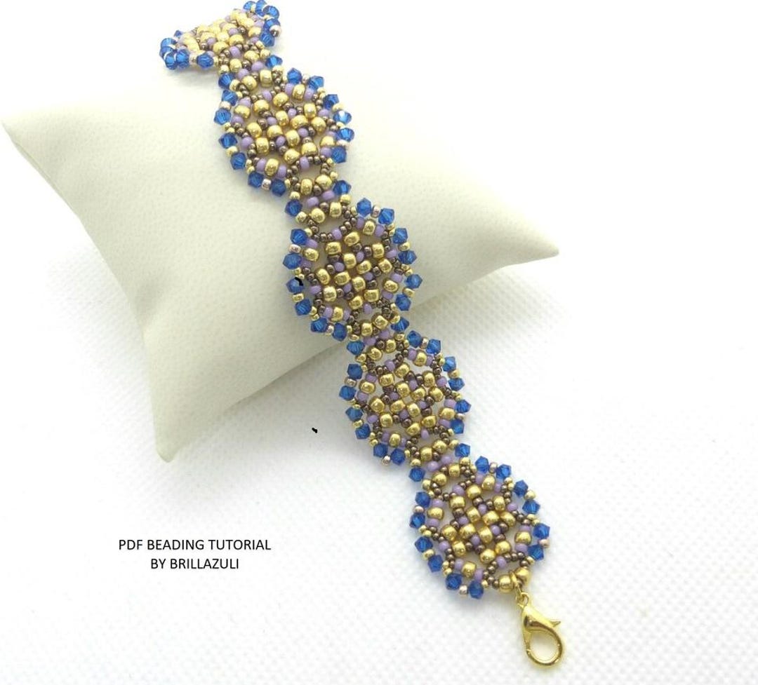PDF Kieva Bracelet Pattern, Bead Tutorial, Seed Beads Pattern, 3 Mm Bicones Pattern, Seed Beads ...