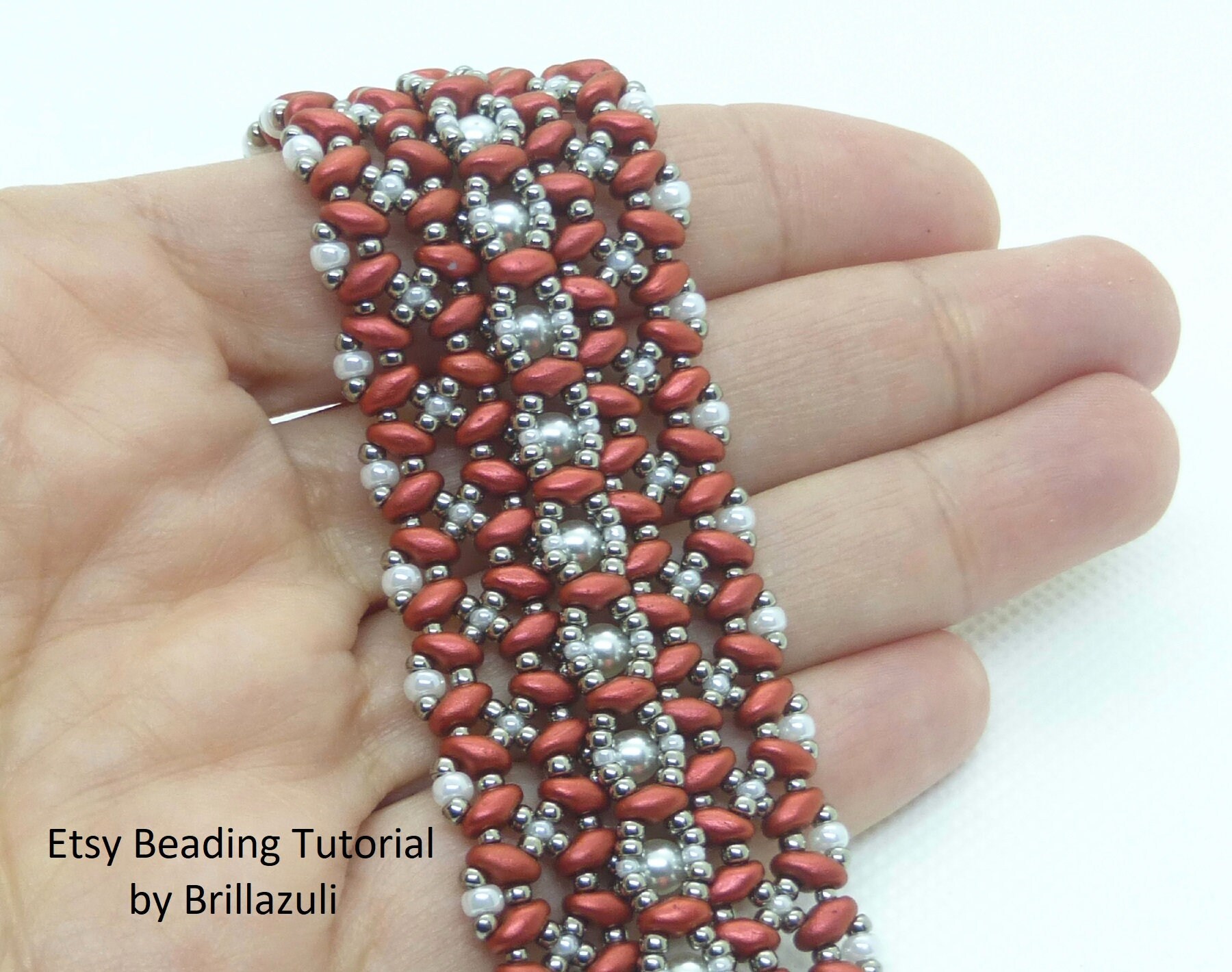 PDF Veline Pattern, Beading Tutorial, Beading Pattern, Superduo Tutorial, Superduo Pattern ...