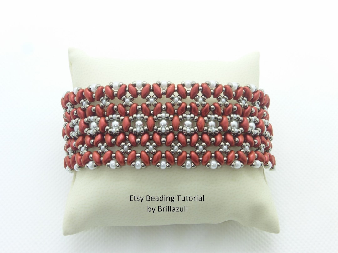 PDF Veline Pattern, Beading Tutorial, Beading Pattern, Superduo Tutorial, Superduo Pattern ...