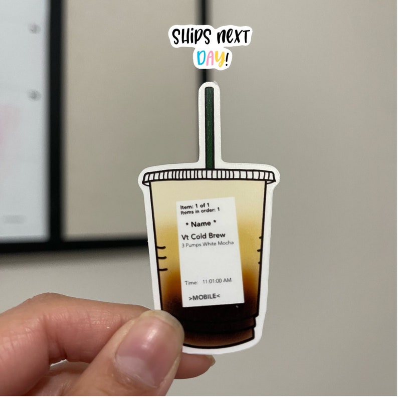 Custom Starbucks Coffee Order Starbucks Coffee Sticker | Etsy