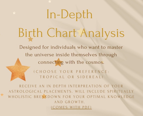 In-depth Birth Chart Analysis - Etsy