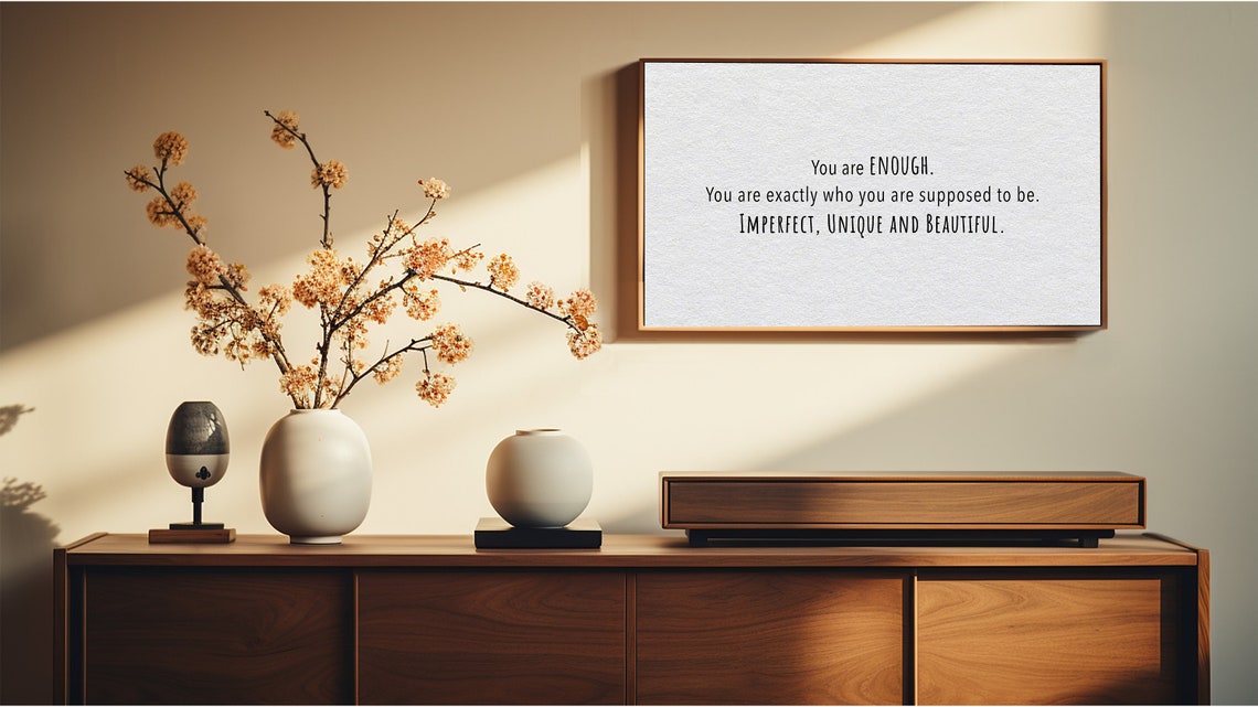 Frame TV Art, 4k Quality, Motivational Quote for Self-acceptance, Daily ...
