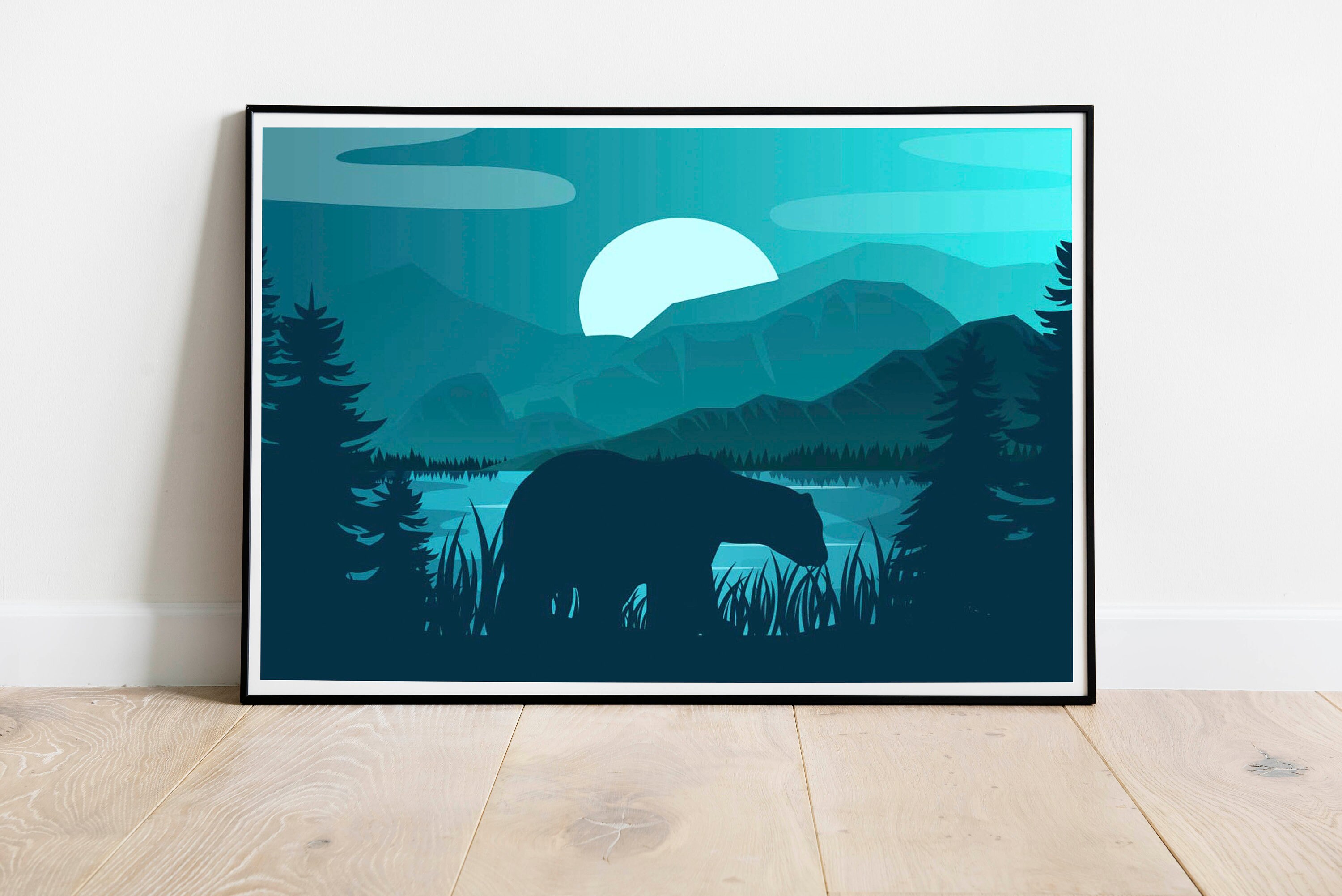 Minimalist Printable Landscape Poster, Digital Download, Nature Wall ...