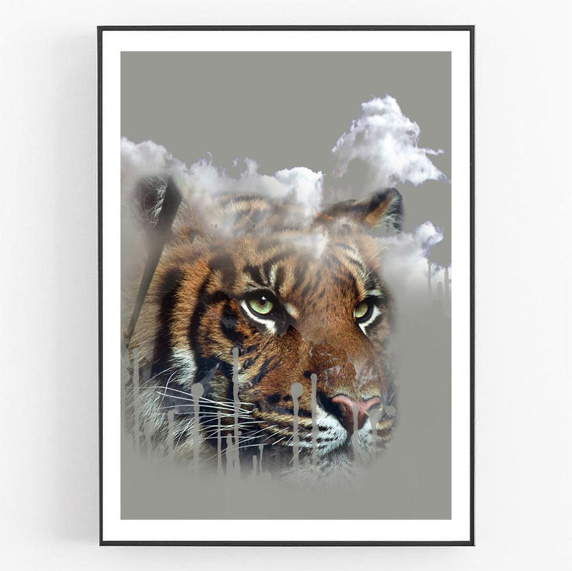 Tiger Digital Print, Woodlands Nursery, Nursery Forest Print, Animal ...