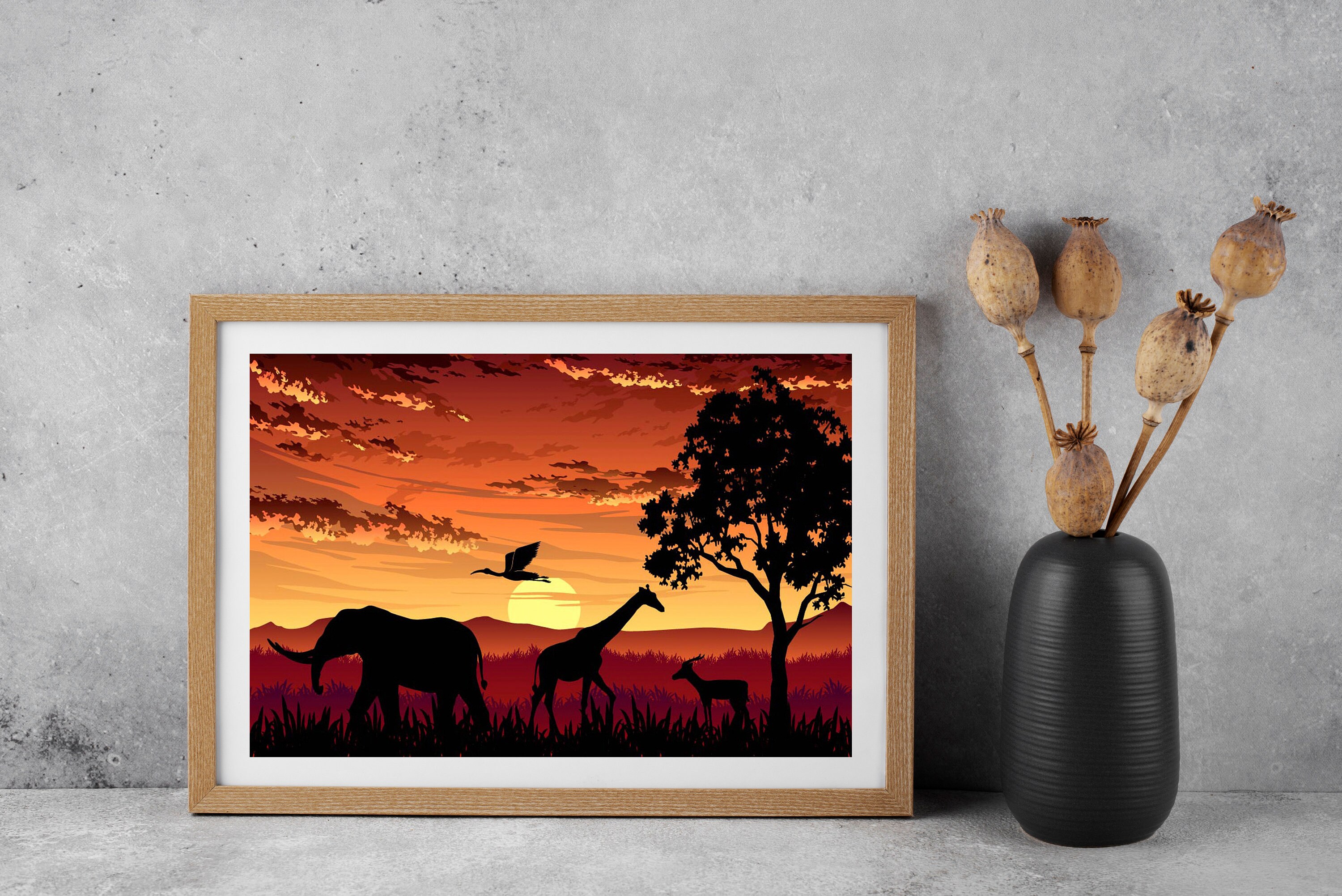 Minimalist Printable Landscape Poster, Digital Download, Nature Wall ...