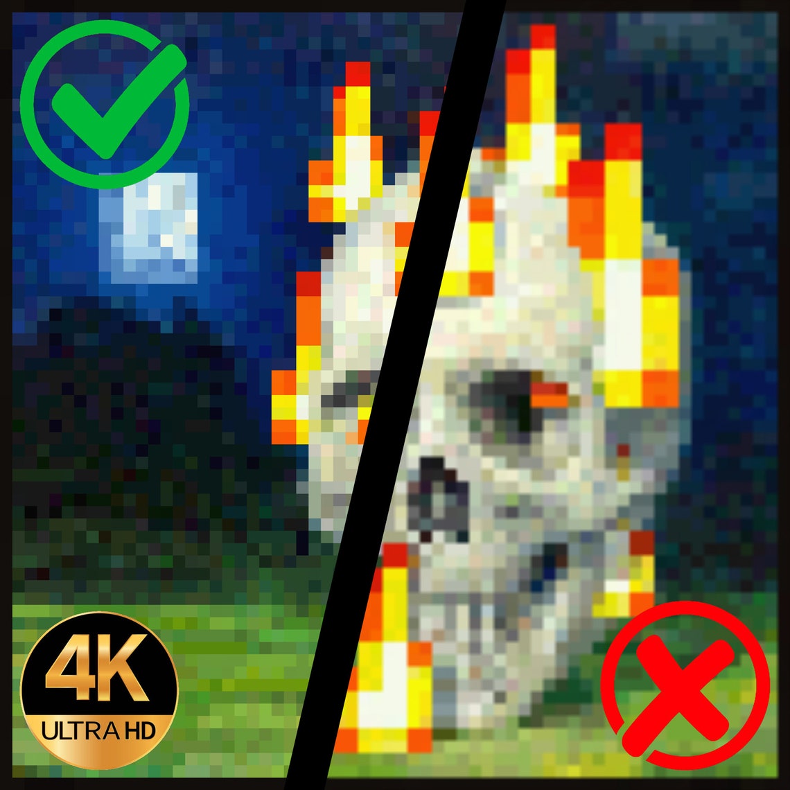 Minecraft Painting burning Skull 4K Digital - Etsy