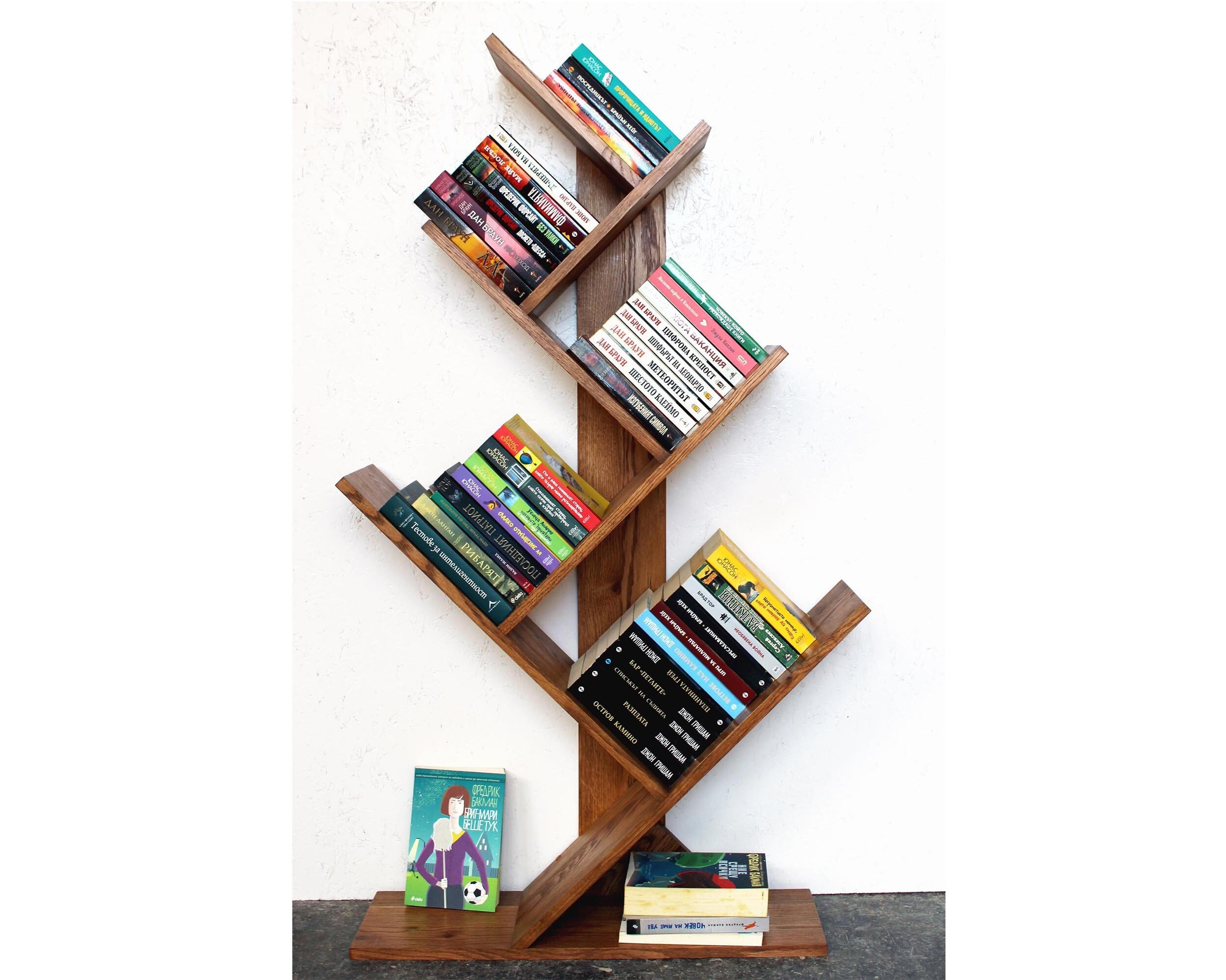 Solid Wood Oak // Bookcase "tree" 8-2 //home Decoration // Tree ...