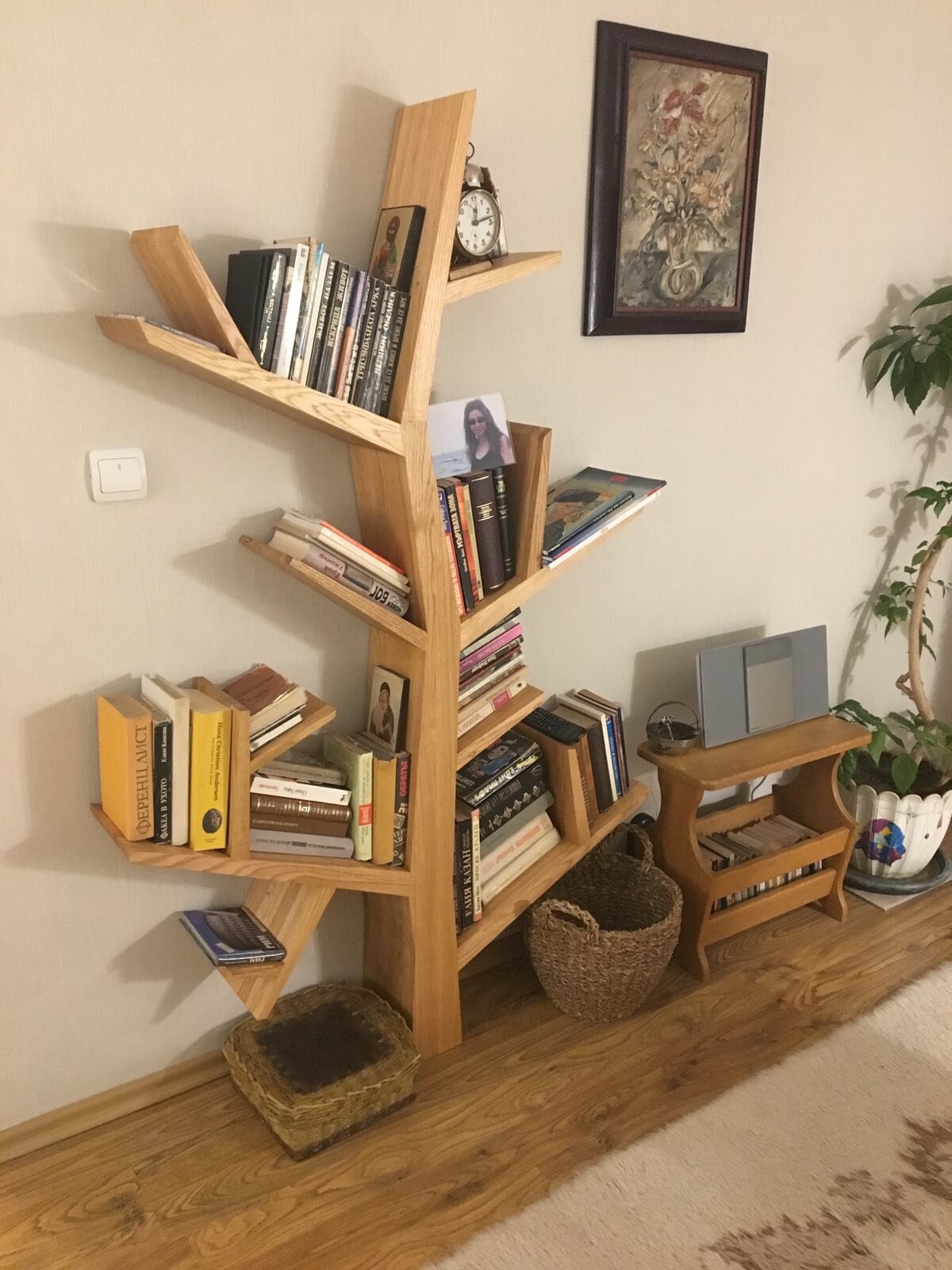 Bookcase "tree" 2-1 ОАК // Wooden Tree With Natural - Organic Design ...