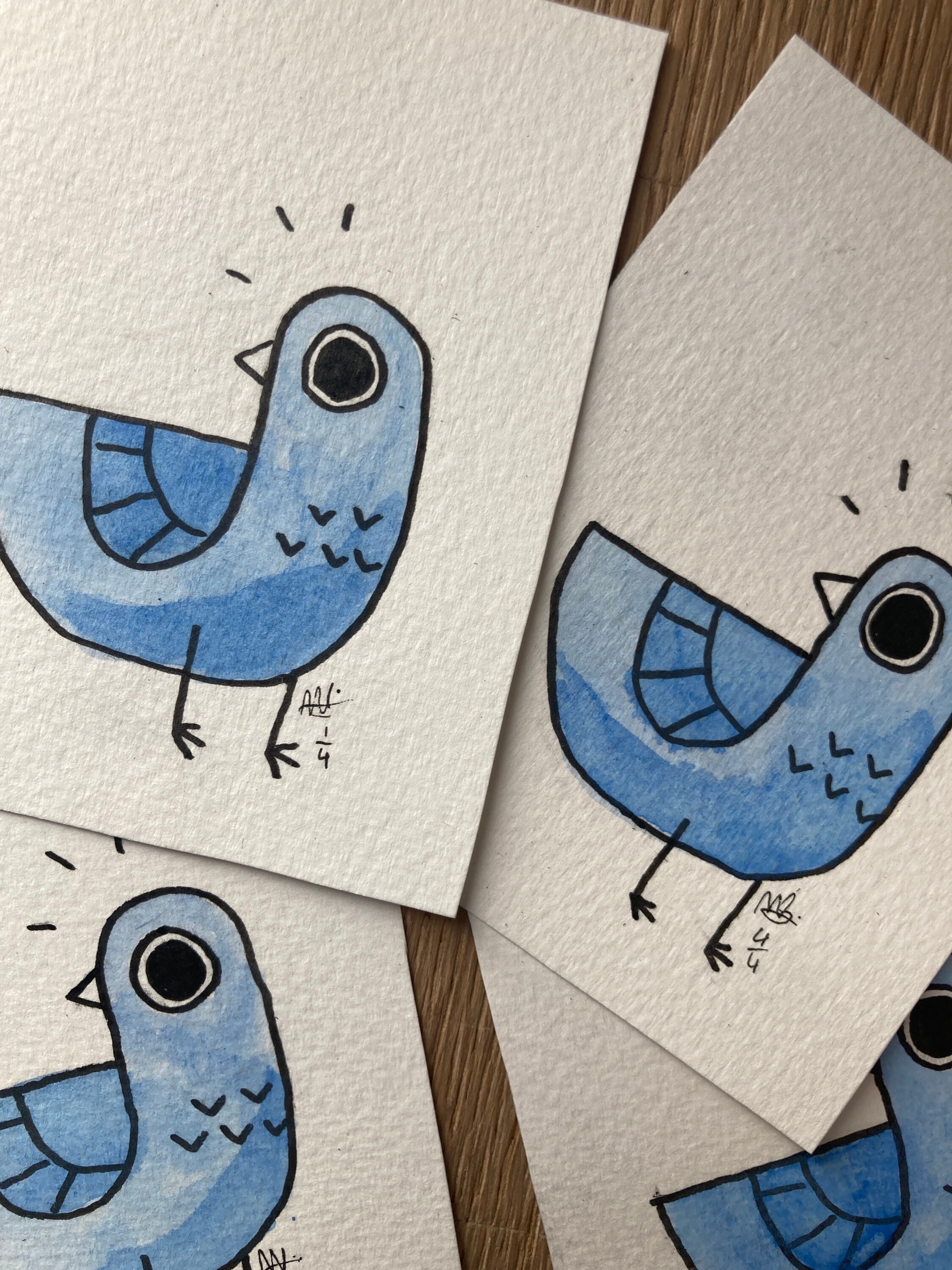 Surprised Pigeon Drawing - Etsy