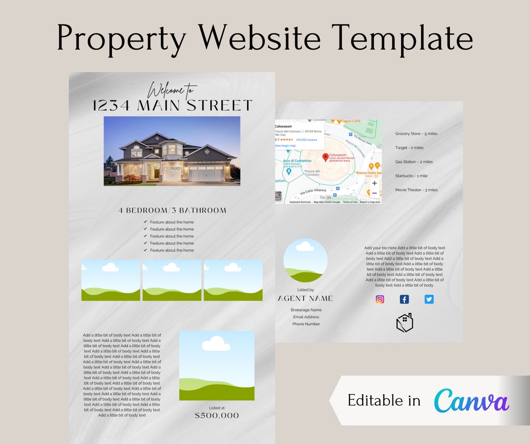 Real Estate Website Template Custom Listing Website Custom Property ...