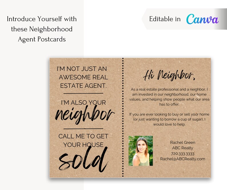 Neighborhood Realtor Real Estate Farming Postcard Template - Etsy