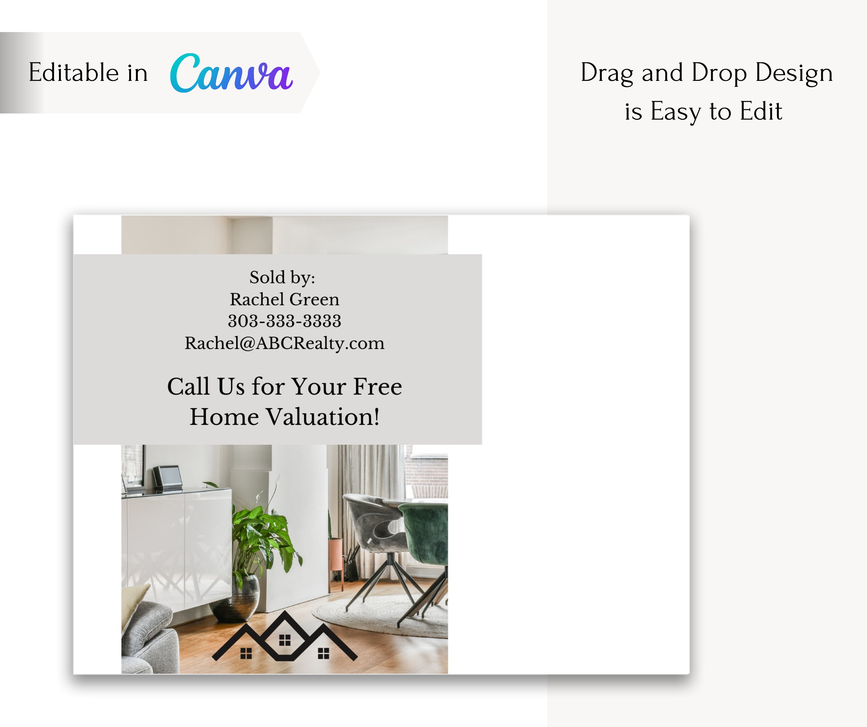 Just Sold Postcard Real Estate Farming Postcard Template Just Listed ...