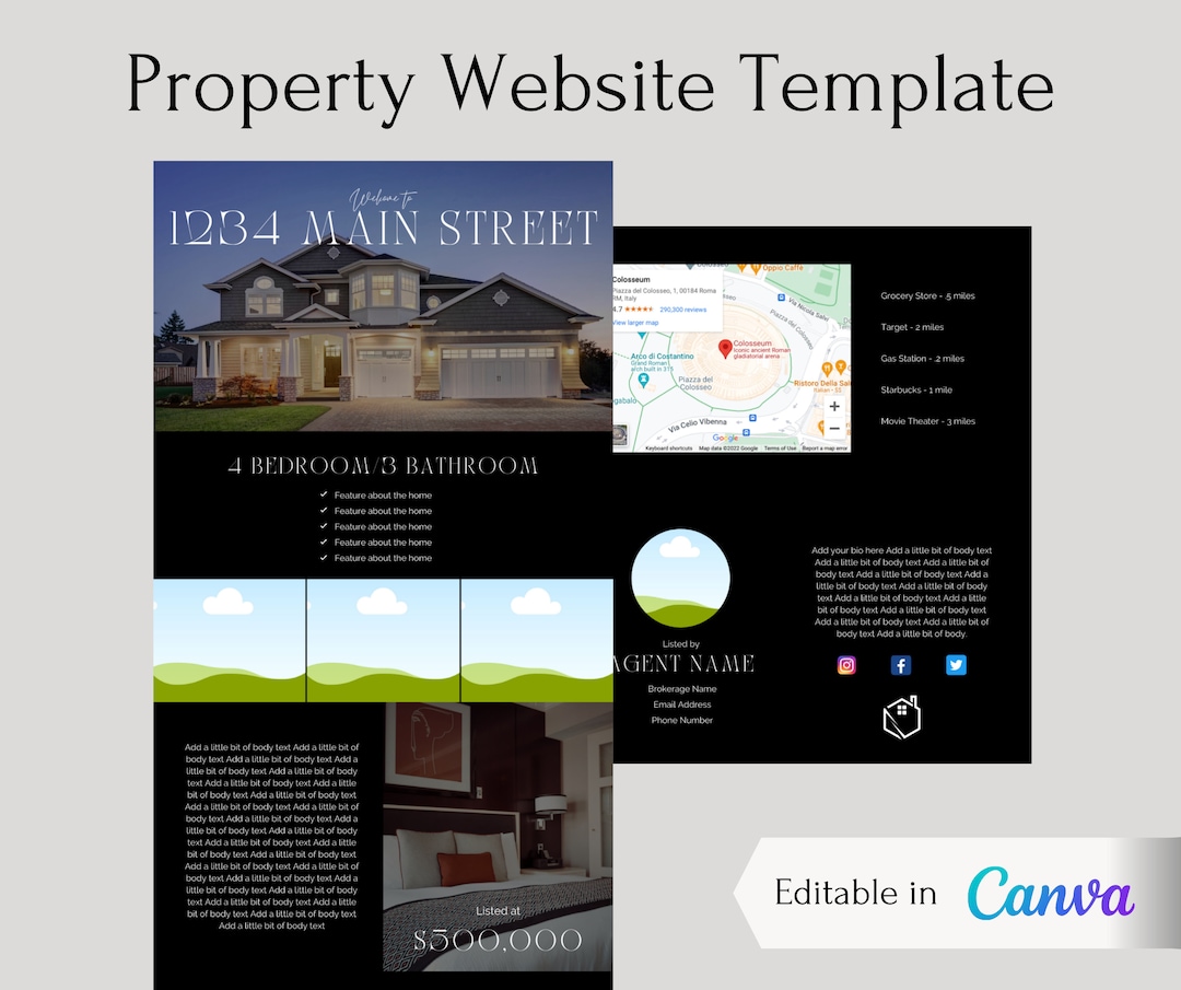 Real Estate Website Template Custom Listing Website Custom Property ...