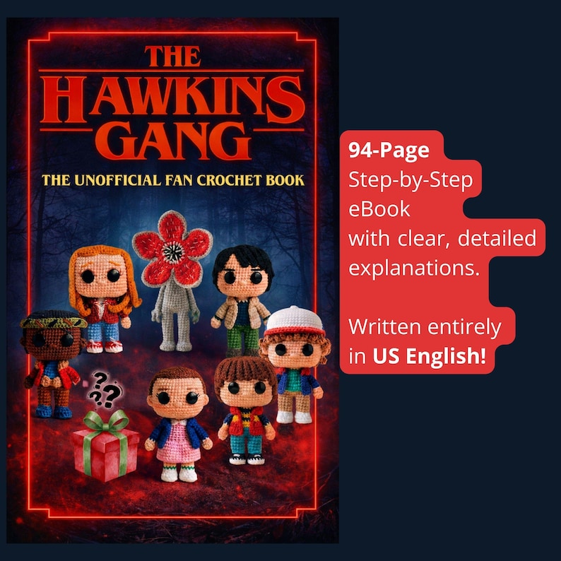 Stranger Things Crochet Pattern 7in1 Bundle | Digital PDF Amigurumi ...