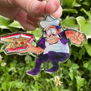 Peppino Pizza Tower Acrylic Keychain - Etsy