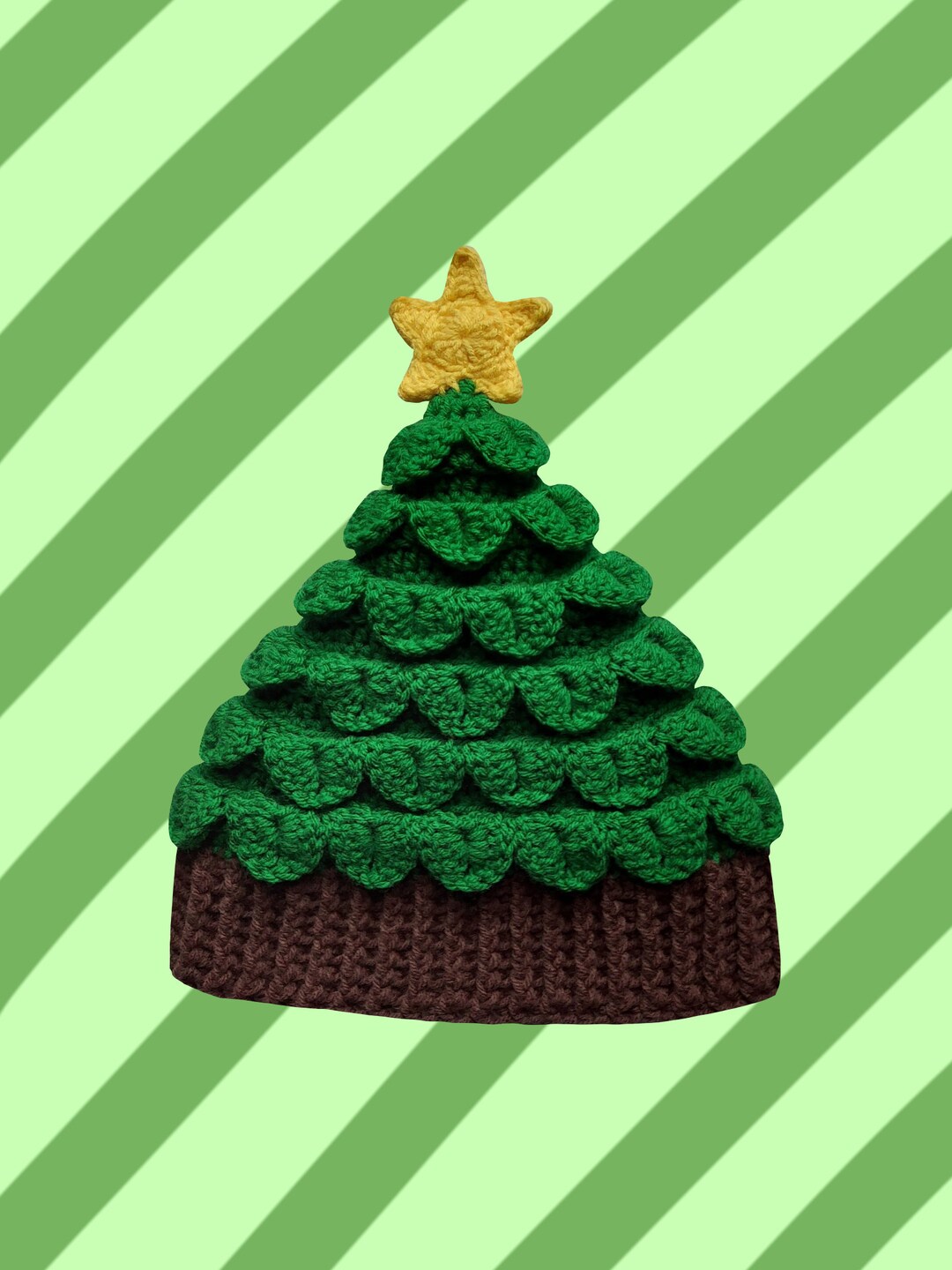 Custom Crochet Christmas/pine Tree Hat - Etsy