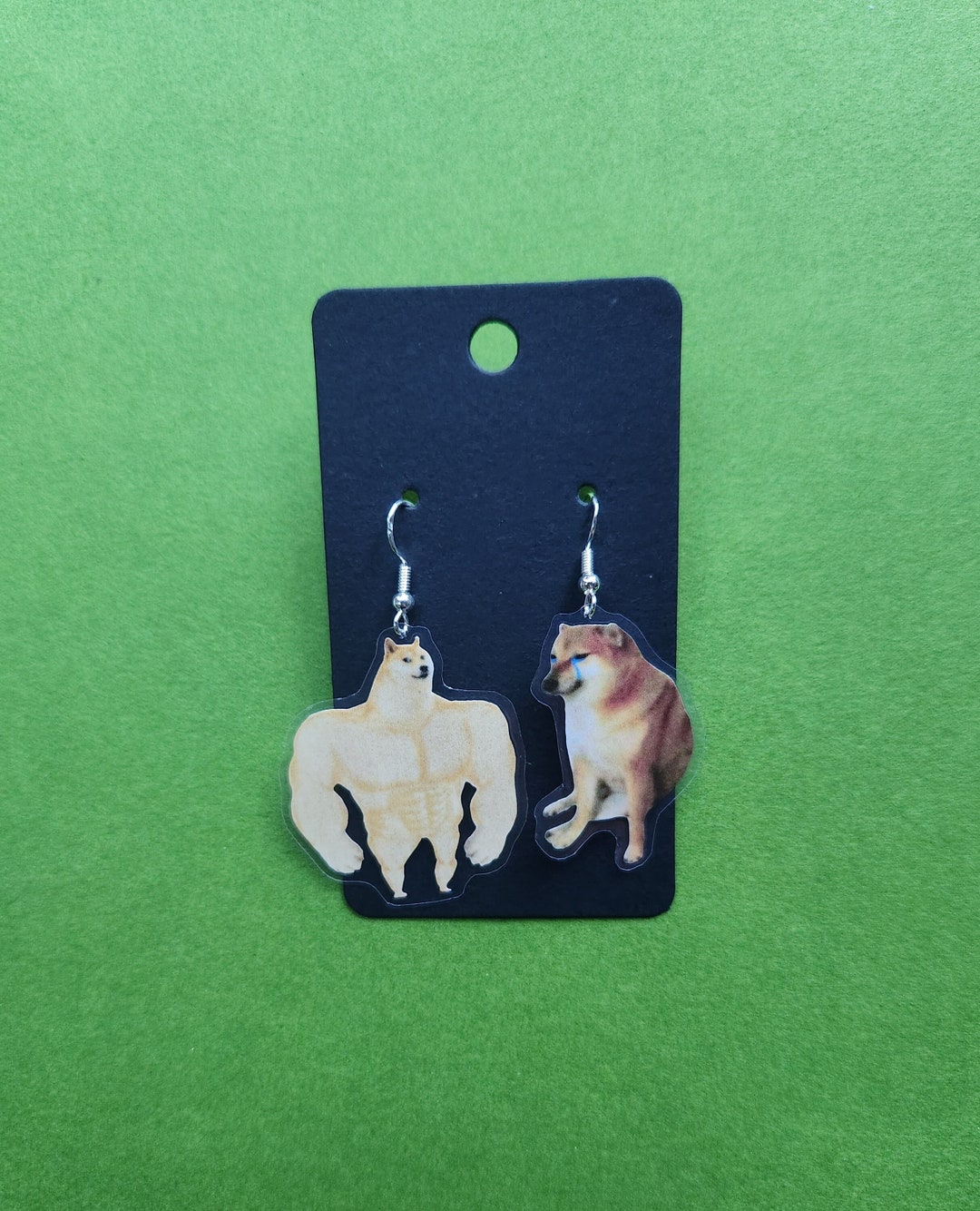 Strong Dog Vs. Weak Dog Meme Sterling Silver Earrings With - Etsy Strong Dog Vs. Weak Dog Meme Sterling Silver Earrings With - Etsy
