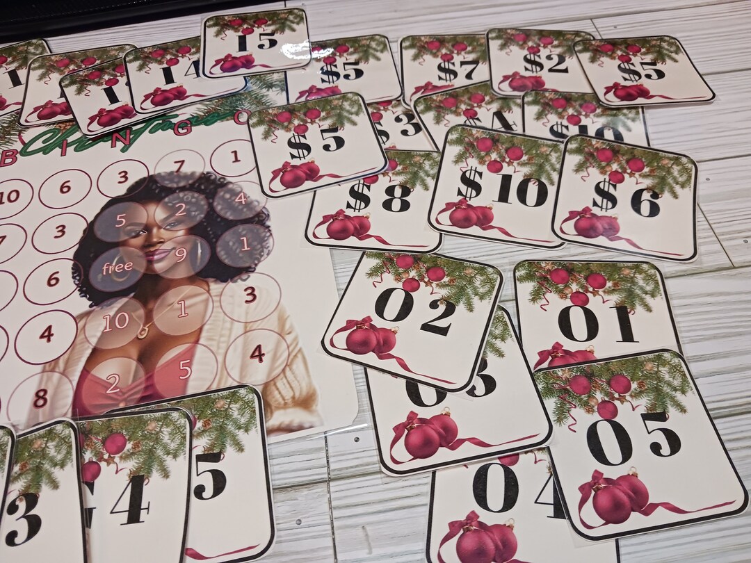 Digital Christmas Bingo Savings Challenge With Cards - Etsy