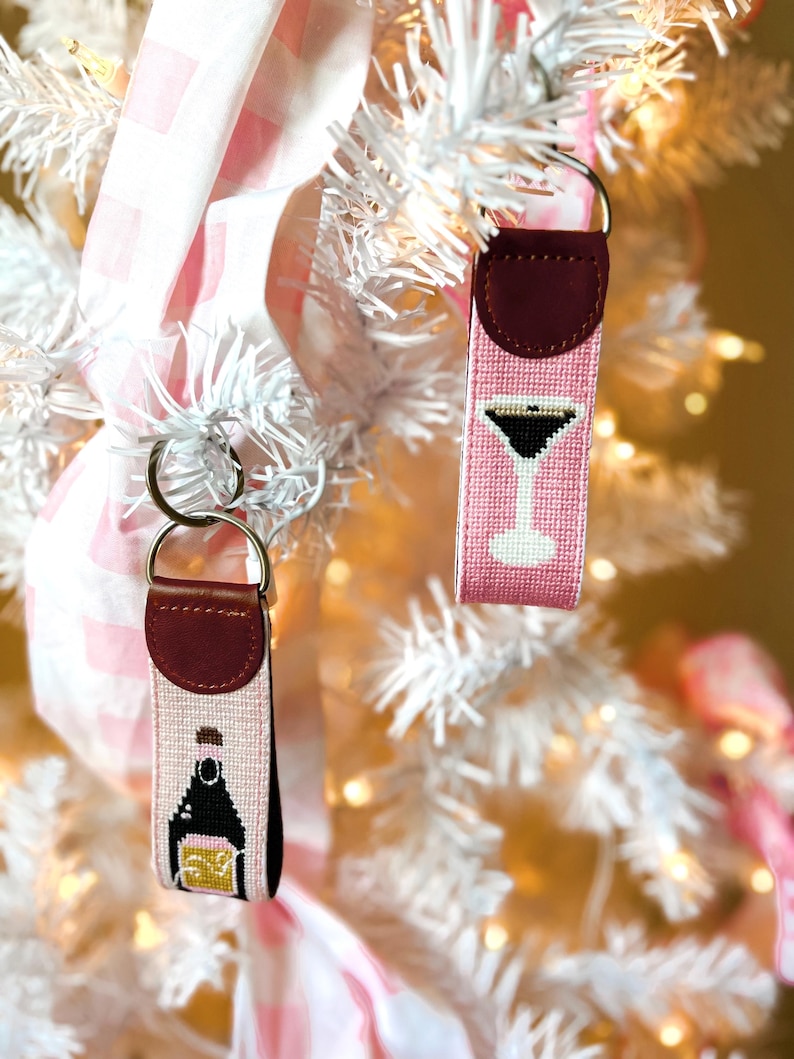 Espresso Martini Needlepoint Keychain - Etsy