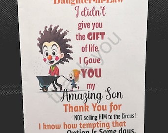 Amazing Daughter in Law Birthday Card, Personalized Name, Birthday Gift ...