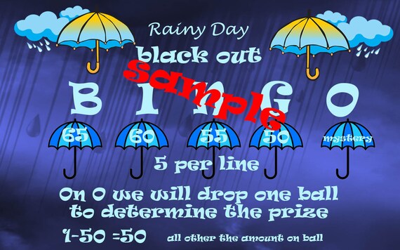 Rainy Day Bingo | Etsy