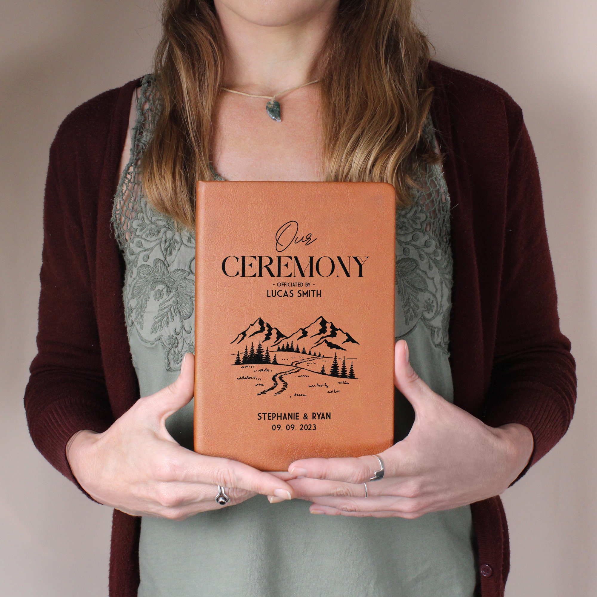 Personalized Wedding Officiant Book Ceremony Book Journal - Etsy