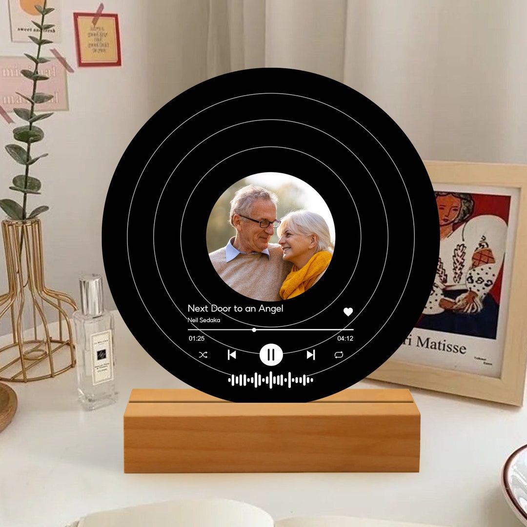 Personalized Song Record, Custom Photo Night Light, Unique Mother's Day ...