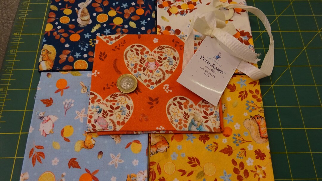 Peter Rabbit Winter Fruits Fat Quarter Bundle 5 Pieces 18inchesx22 ...