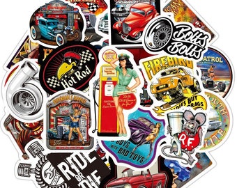 Hot Rod Sticker - Etsy