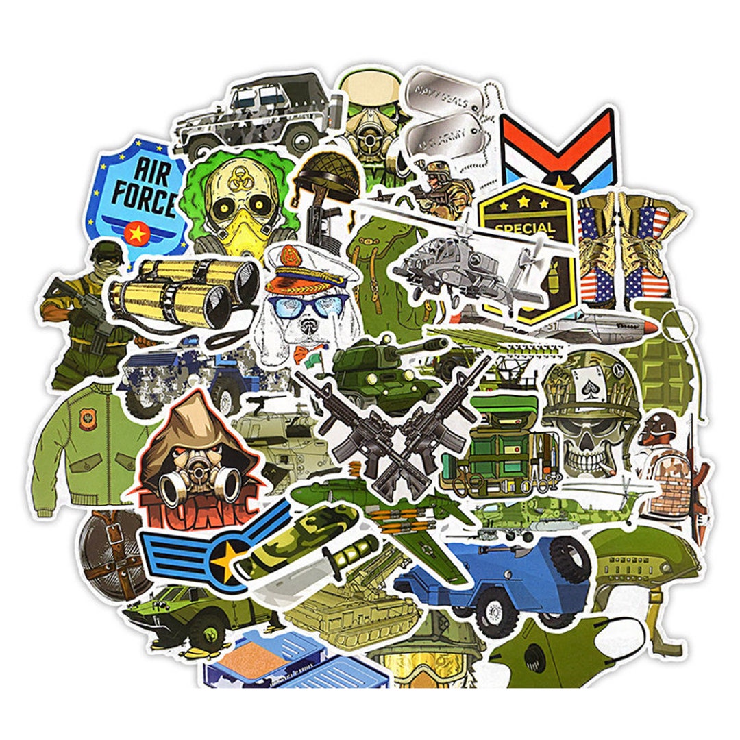 50 Pieces Military Army Force/ Soldier / Army Sticker Style Stickerbomb ...