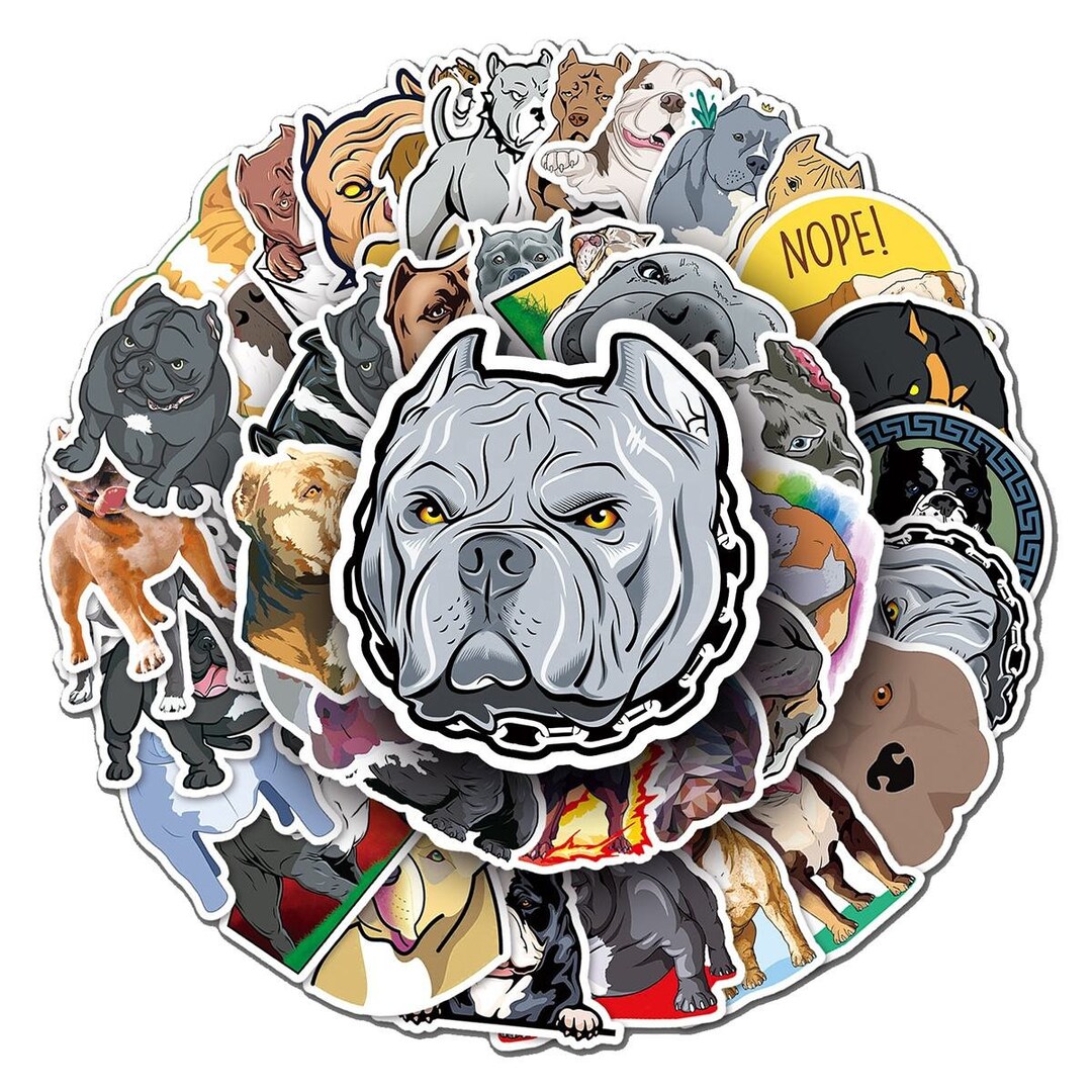 Pack of 50 Super American Pit Bull Terrier Stickers / Stickerbomb ...