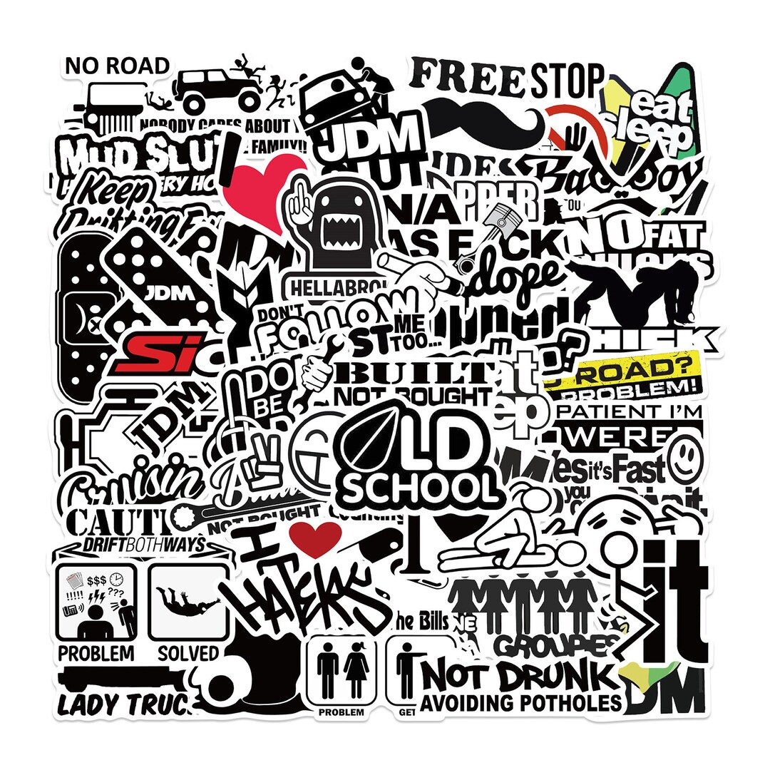 50pcs Fun Car Sticker / Auto Spurch Sticker / I Love JDM Stickerbomb - Etsy