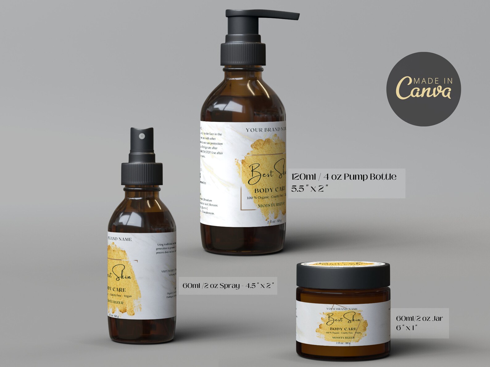 Printable Skin Care Product Label Template Personalisable - Etsy