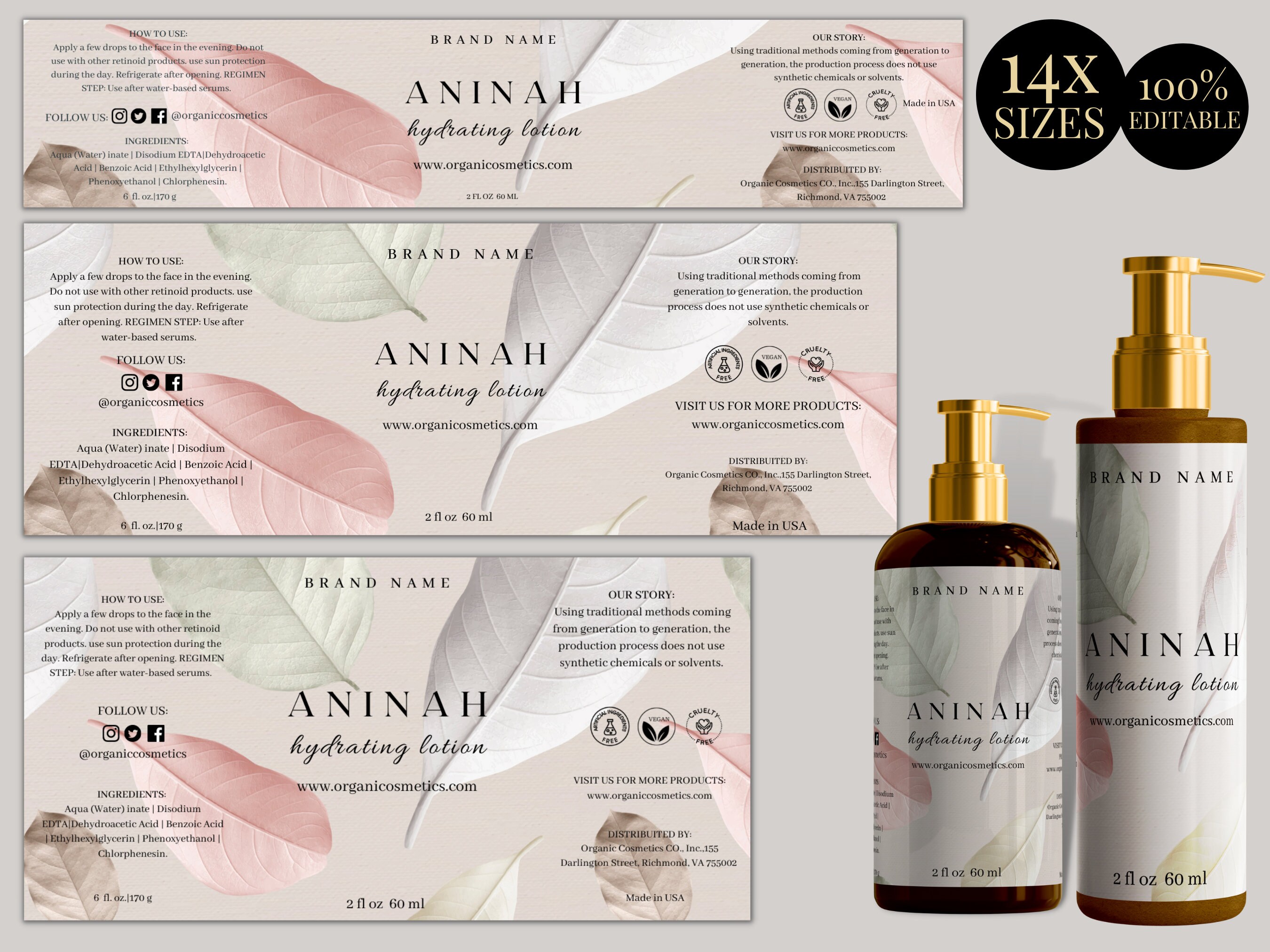 Editable Cosmetic Labels DIY Cosmetic Labels Editable Body - Etsy