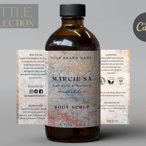 Editable Body Product Labels CANVA, DIY Cosmetic Labels, Editable ...