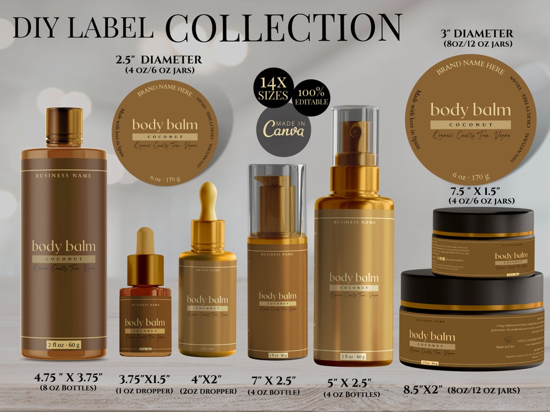 Editable Body Product Labels, Cosmetic Labels Printable, DIY Body ...