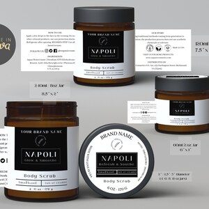 Beauty Product Label Template Bundle - Branding, Skincare Label ...
