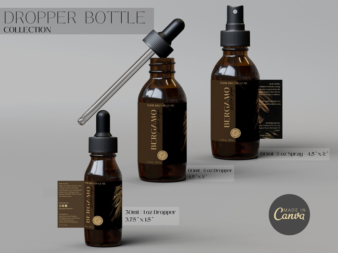 Printable Labels Body Product Labels DIY Editable Skincare - Etsy