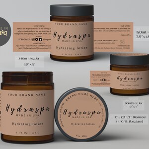 Editable COSMETIC Labels, Editable Body Product Labels, DIY Cosmetic ...